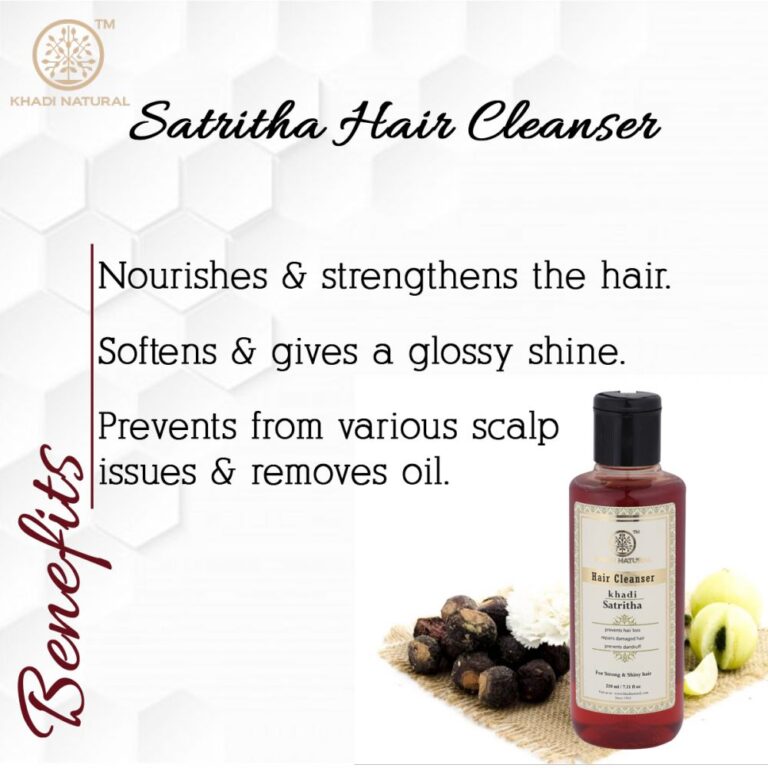 Khadi Natural Herbal Satritha Cleanser / Shampoo - 210 ml - Shop2Core.in