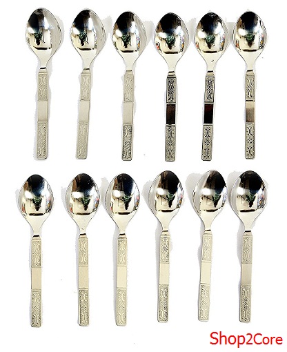 Stainless Steel Spoons Set of 12 pcs - Shop2Core.in