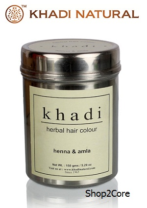 Khadi Natural Herbal Henna & Amla Hair Dye - 150 gms - Shop2Core.in