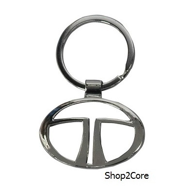 Key Ring Key Chain - Logo Tata - Chrome plated Steel - Shop2Core.in