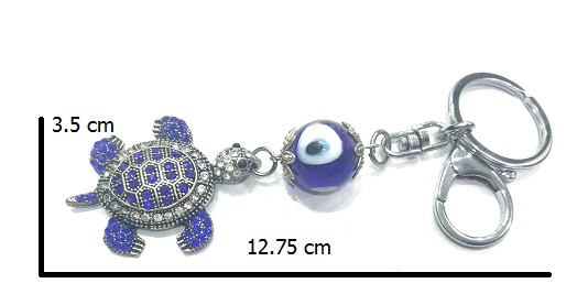 Evil Eye Key with Turtle Studded with Jerkins Hanging (Length : 12.75 ...