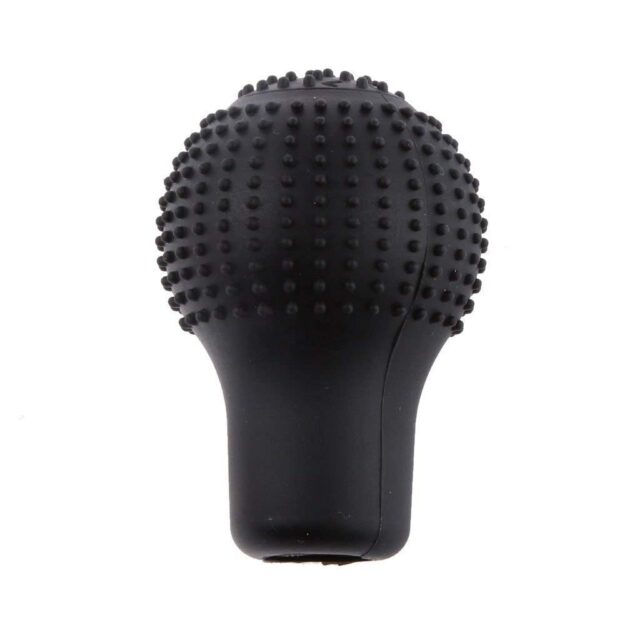 Gear Lever Shift Silicon Rubber Knob - Color Black - Round Shape ...