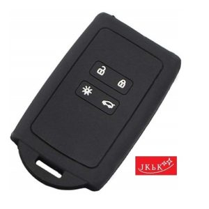 Silicone Car Key Cover for Renault TRIBER 4 Button Smart Key - Black ...
