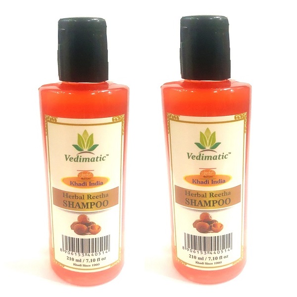 Khadi India - Vedimatic Herbal REETHA Shampoo - Set of 2 - Shop2Core.in