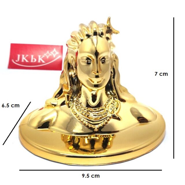 J K b K Adiyogi Shiva for Pooja / Car Dashboard - Shining Golden Finish ...