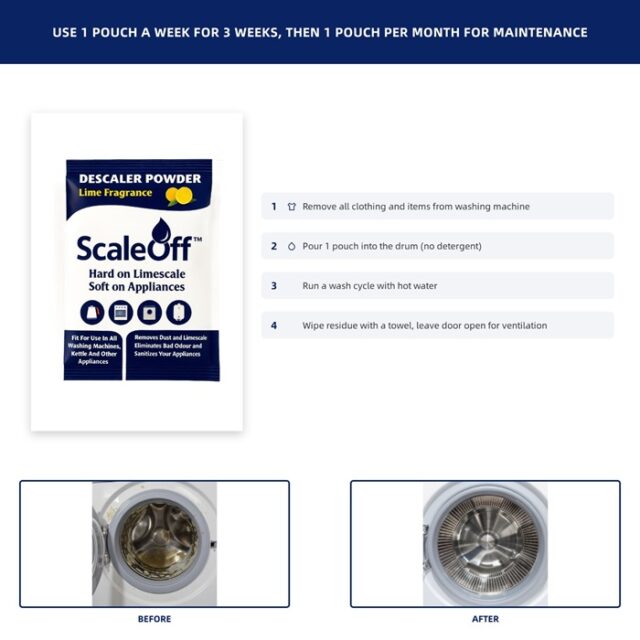 ScaleOff Descaler Powder - Pack of 6 - Multi Appliances Cleaner for ...